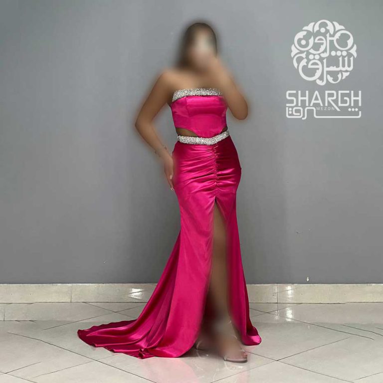 نیم تنه دامن ساتن سنگدوزی - شرق مزون - جدیدترین مدل های لباس ارزان قیمت