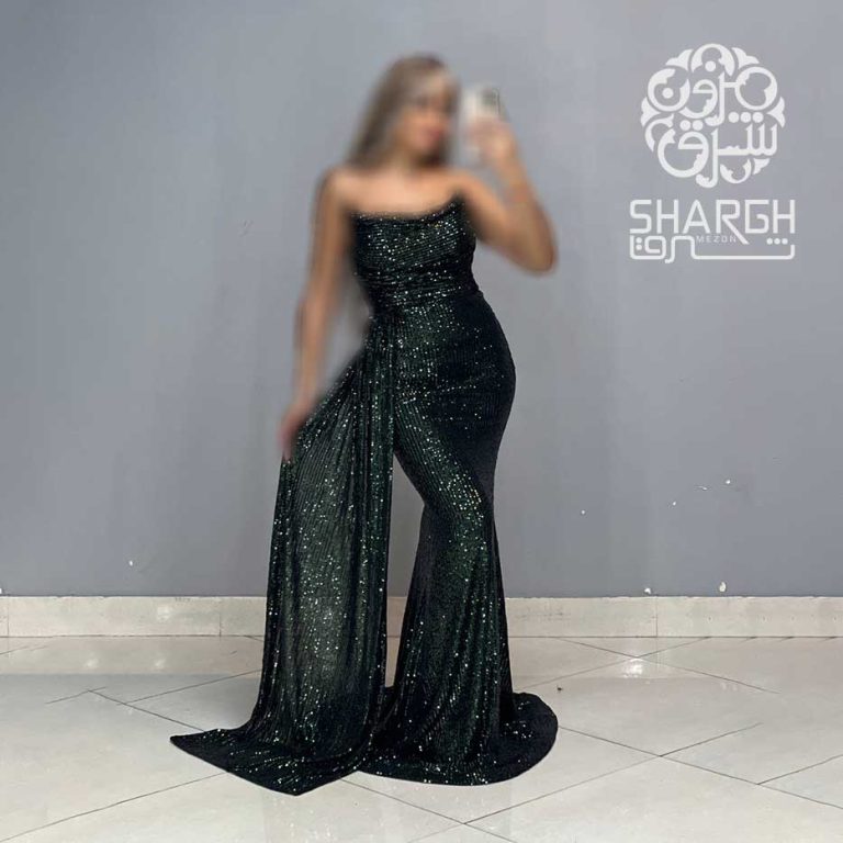 ماکسی دکلته پولک زارا شالدار - شرق مزون - جدیدترین مدل های لباس ارزان قیمت